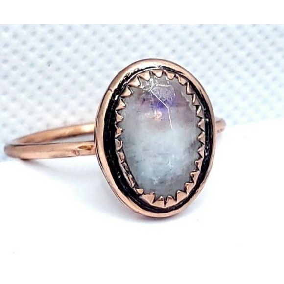 Hand Crafted | Jewelry | Moonstone Copper Crystal Ring Handmade | Poshmark